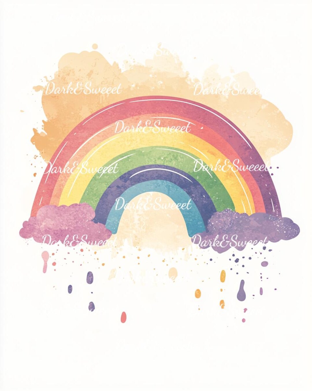 21 Pastel Rainbow Illustrations Clip Art- High Quality PNG - Poster ...