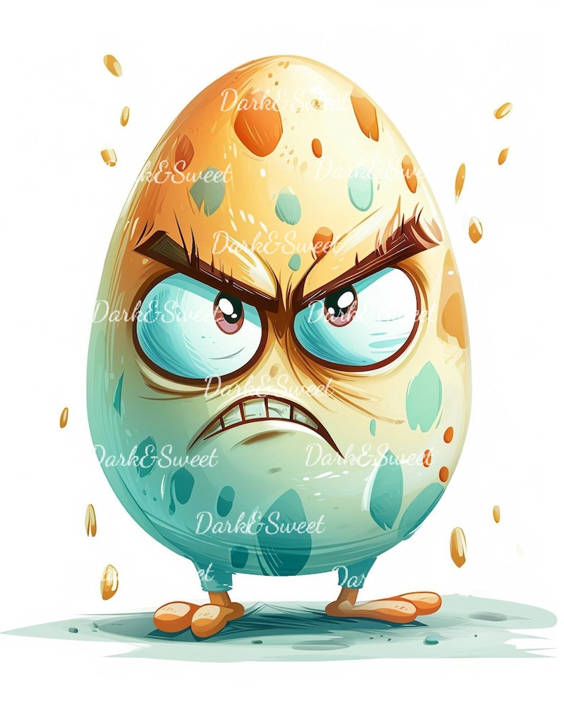 33 Eggs of Fury/angry Eggs Clip Art- High Quality PNG/ Digital Print ...