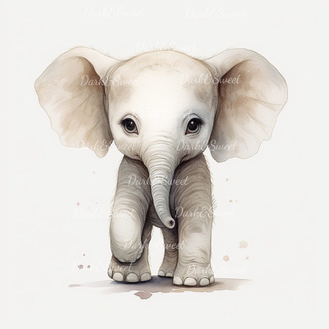 10 Baby Elephant Clip Art- High Quality Jpgs/ Digital Print/ Digital ...