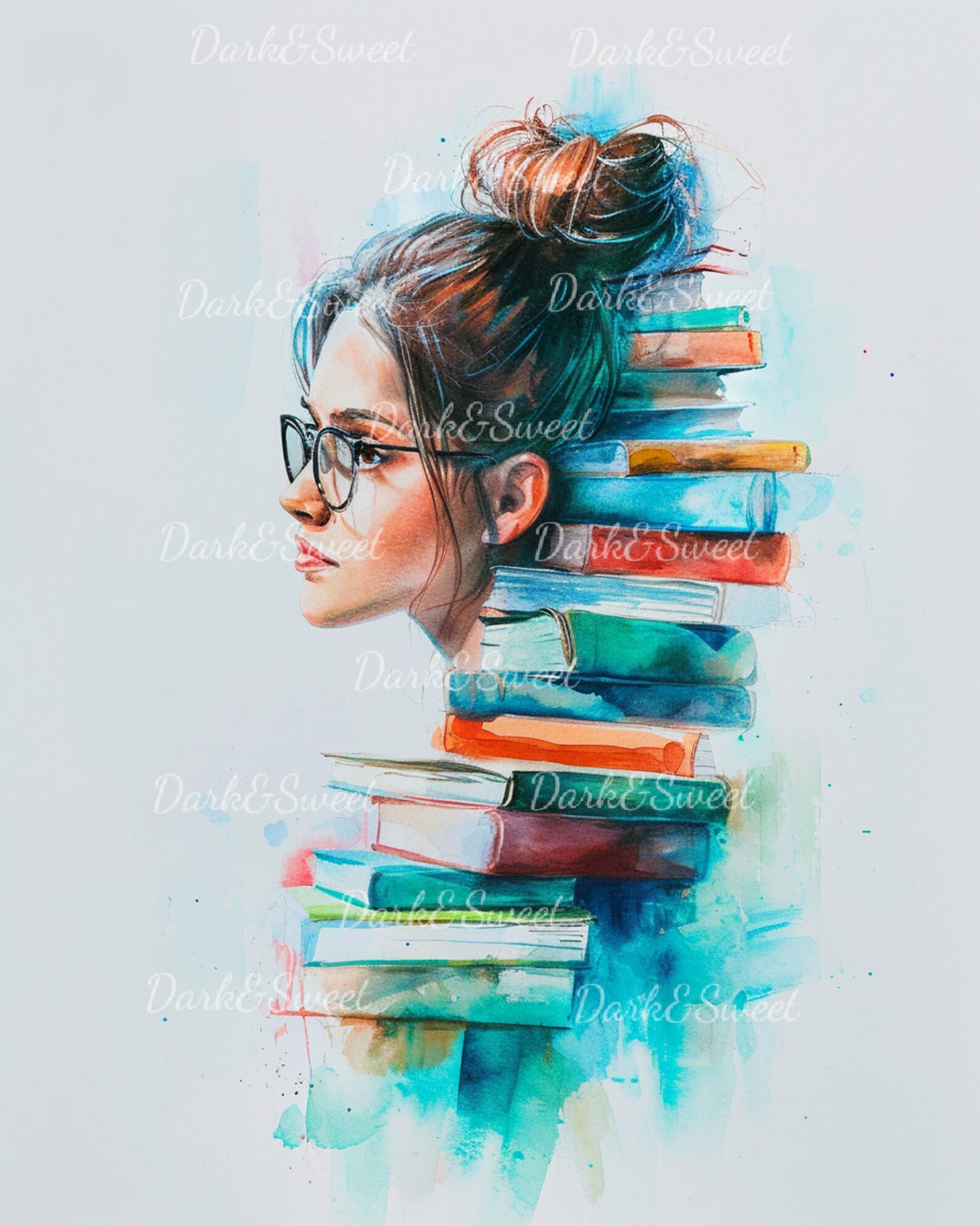 10 Woman Reading A Book Part 2 Clip Art-10 High Quality PNG/ Digital ...