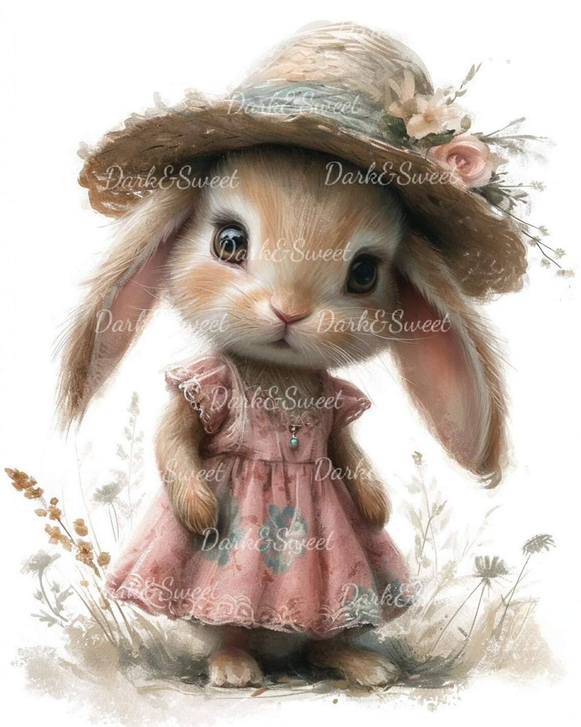 10 Victorian Bunny/rabbit Clip Art- High Quality Jpgs/ Digital Print ...