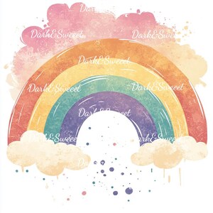 21 Pastel Rainbow Illustrations Clip Art- High Quality PNG - Poster ...