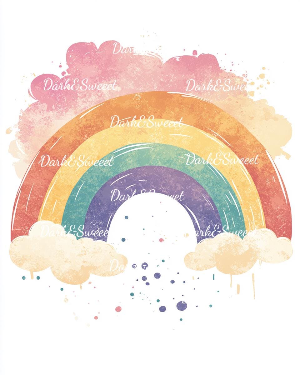 21 Pastel Rainbow Illustrations Clip Art High Quality PNG Poster Making, Sticker Making, Junk ...