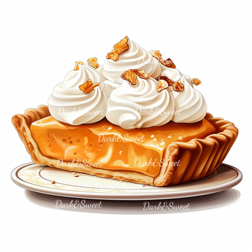 20 A Slice of Pie Clip Art- High Quality PNG/ Digital Print/ Digital ...