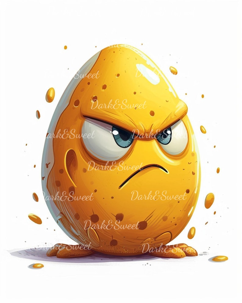 33 Eggs of Fury/angry Eggs Clip Art- High Quality PNG/ Digital Print ...