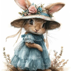 10 Victorian Bunny/rabbit Clip Art- High Quality Jpgs/ Digital Print ...