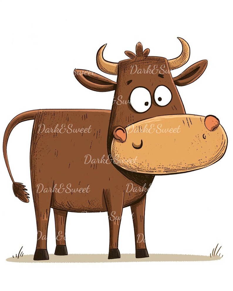 Adorable Simple Ox Clip Art 10 High Quality Pngs/ Digital Print ...