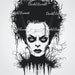 14 Bride of Frankenstein P1 Outline Clip Art/ Halloween/ Frankenstein ...