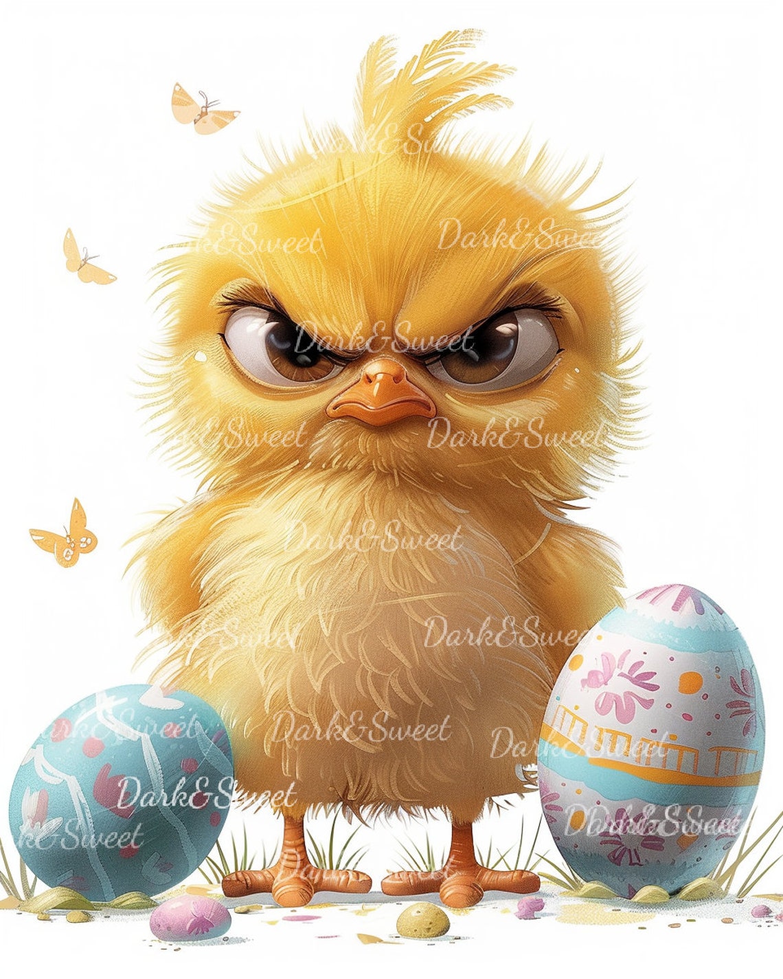 10 What the Fluff Sassy Angry Easter Chicks Clip Art-high Quality PNG ...