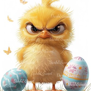 10 What the Fluff Sassy Angry Easter Chicks Clip Art-high Quality PNG ...