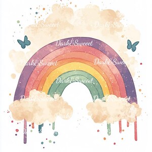 21 Pastel Rainbow Illustrations Clip Art- High Quality PNG - Poster ...