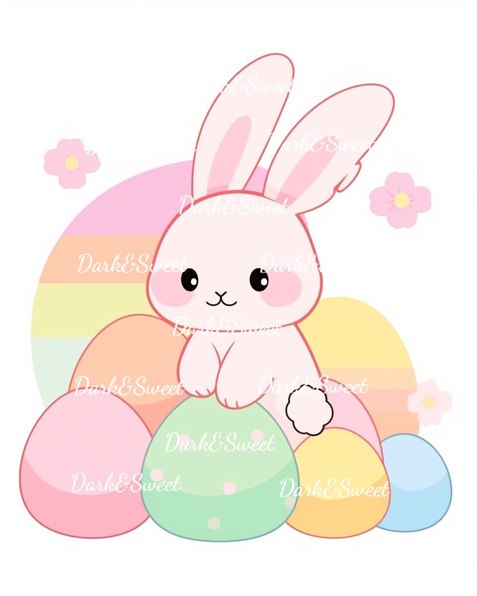 10 Cute Little Bunny Clip Art- High Quality Jpgs/ Digital Print ...