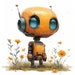 10 Cute Little Robot Clip Art- High Quality PNG/ Digital Print/ Digital ...