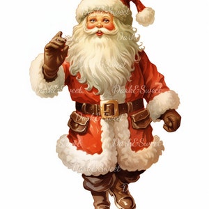 Vintage Santa Claus Clip Art 10 High Quality Jpgs/ Digital Print ...