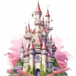 10 Fairytale Castle Clip Art- High Quality Jpgs/ Digital Print/ Digital ...