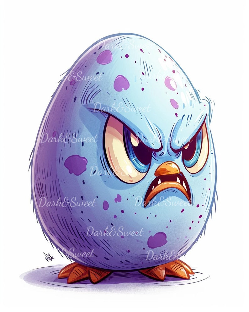 33 Eggs of Fury/angry Eggs Clip Art- High Quality PNG/ Digital Print ...
