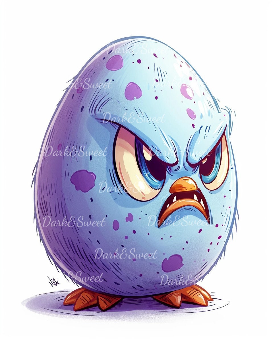33 Eggs of Fury/angry Eggs Clip Art- High Quality PNG/ Digital Print ...