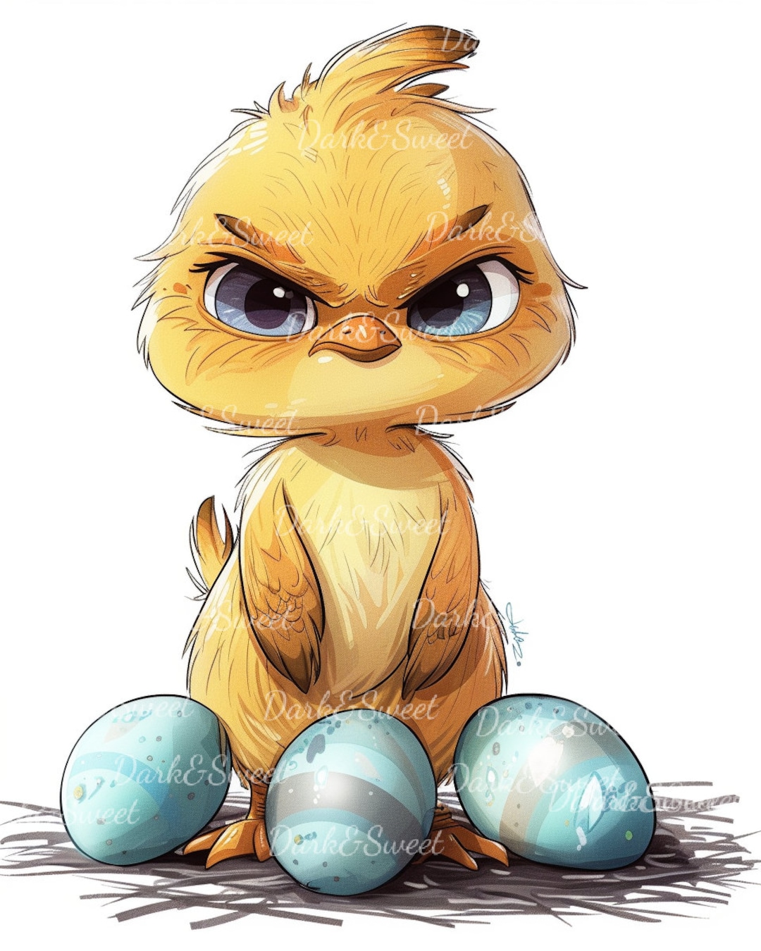 10 What the Fluff Sassy Angry Easter Chicks Clip Art-high Quality PNG ...