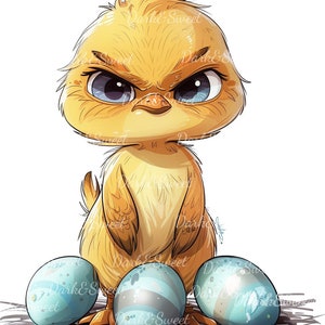 10 What the Fluff Sassy Angry Easter Chicks Clip Art-high Quality PNG ...