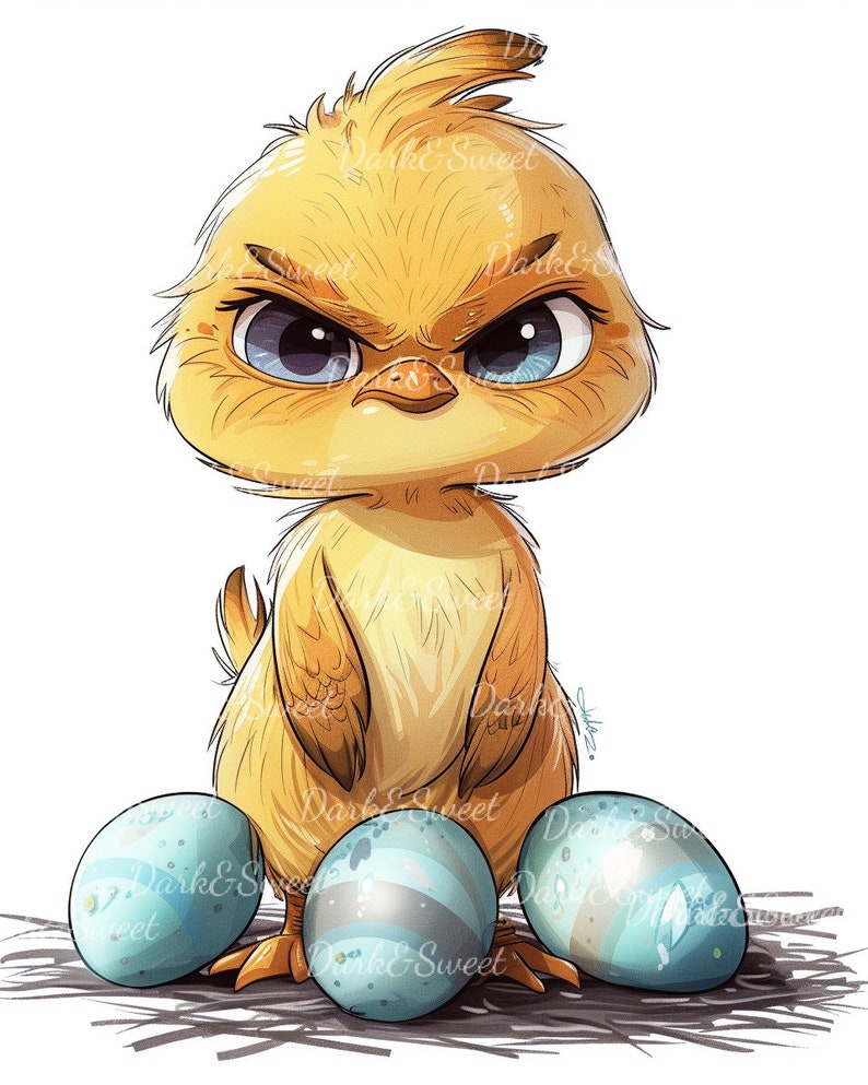 10 What the Fluff Sassy Angry Easter Chicks Clip Art-high Quality PNG ...