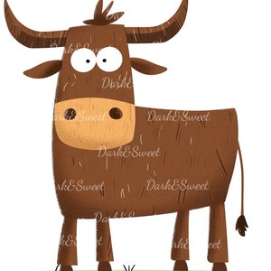 Adorable Simple Ox Clip Art 10 High Quality Pngs/ Digital Print ...