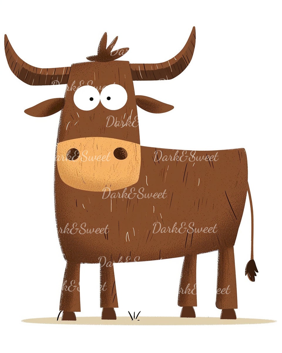 Adorable Simple Ox Clip Art 10 High Quality Pngs/ Digital Print ...