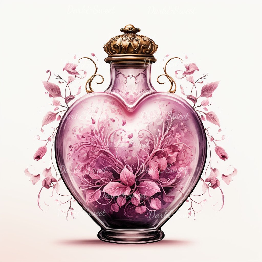 10 Love Potion/valentine's Day Clip Art- High Quality Jpgs - Digital ...