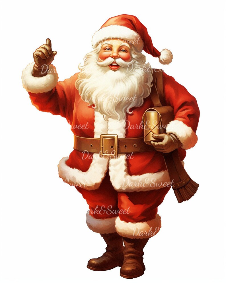 Vintage Santa Claus Clip Art 10 High Quality Jpgs/ Digital Print ...
