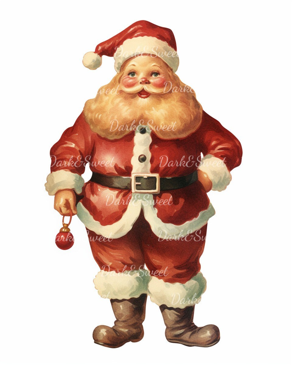 Vintage Santa Claus Clip Art 10 High Quality Jpgs/ Digital Print ...