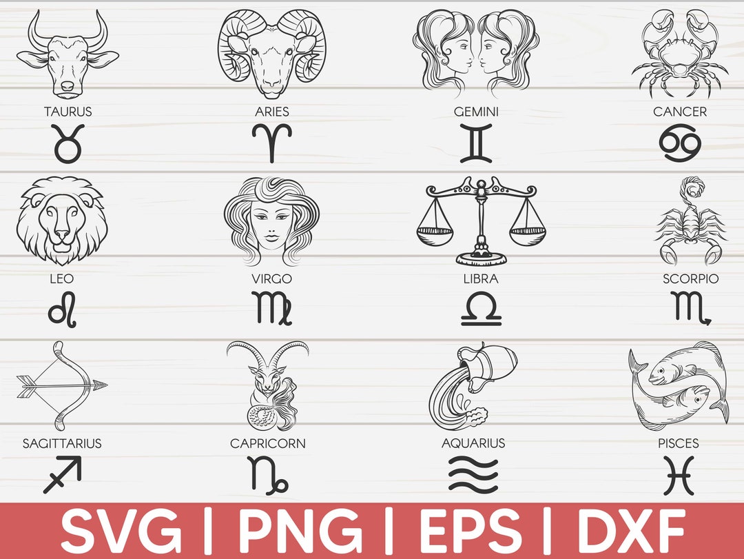 Astrology Signs SVG | Zodiac Sign SVG | Astrology Horoscope | Clipart ...