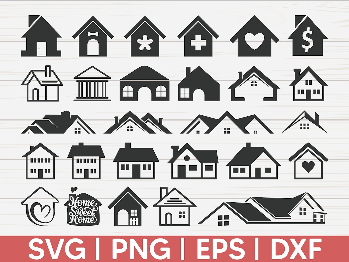 House SVG Bundle House Clipart House Png House Vector House Clip Art ...