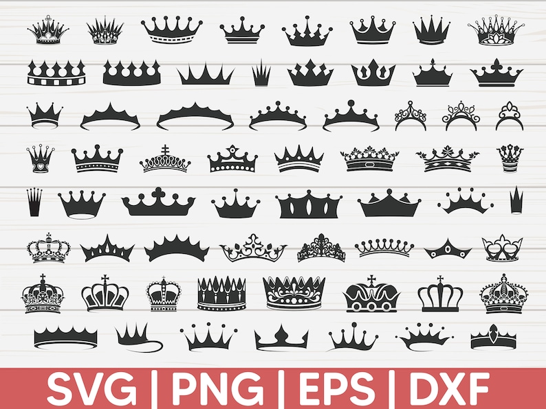 Crown SVG Bundle Cut File Iprincess Tiara SVG Commercial Use Queen ...