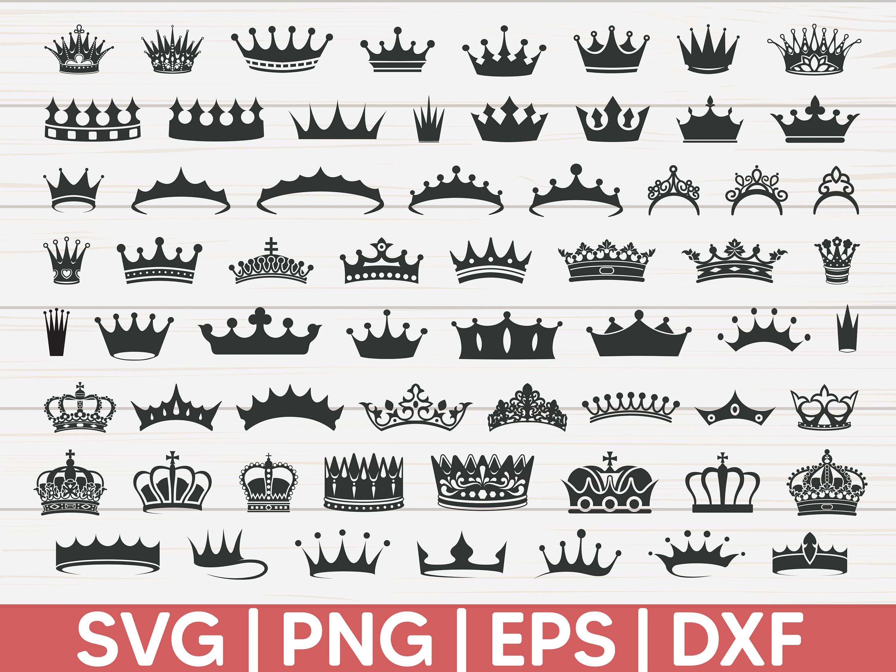 Crown SVG Bundle Cut File Iprincess Tiara SVG Commercial Use Queen ...