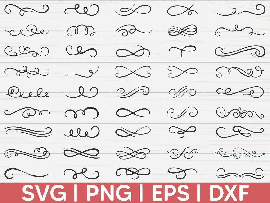 Swirl SVG | Flourish SVG | Swoosh SVG | Stroke Svg | Ornaments Svg ...