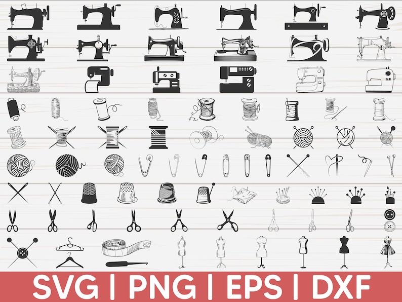 82 Sewing SVG Bundle | Sewing Machine Svg | Seamstress Svg / Tailor Svg ...