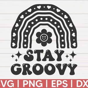 Groovy SVG Bundle | Retro Wavy Text SVG | Cut File | Cricut | Hippie ...