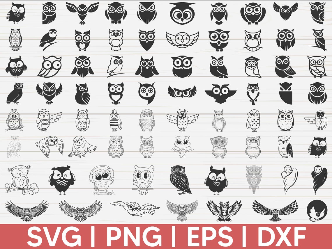 75 Owl SVG Bundle | Birds SVG | Owl Clipart | Cut Files | Silhouette ...
