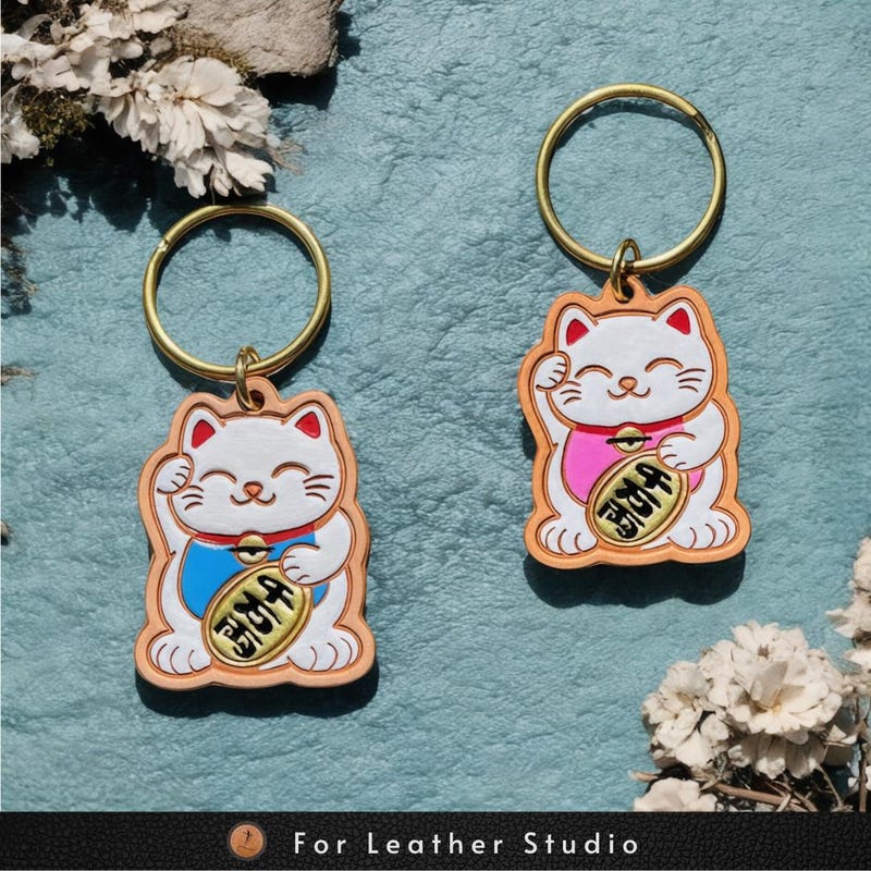 Cat Keychain - Etsy