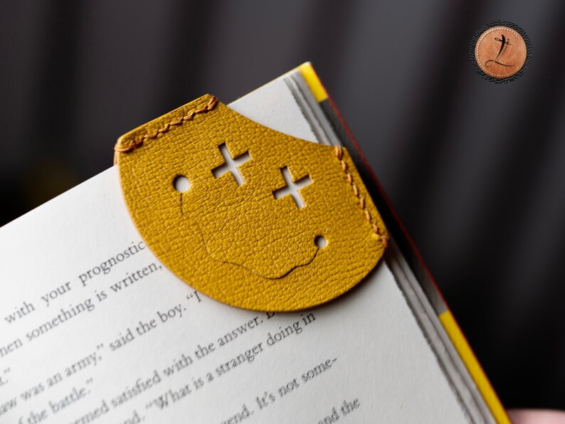 Funny Leather Corner Bookmark, Custom Leather Bookmark, Engraved Leather Bookmark, Handcrafted ...