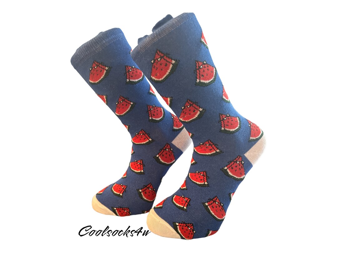 Cute Socks Fruit Socks Watermelon Pattern Cool Socks Cozy Socks Holiday ...