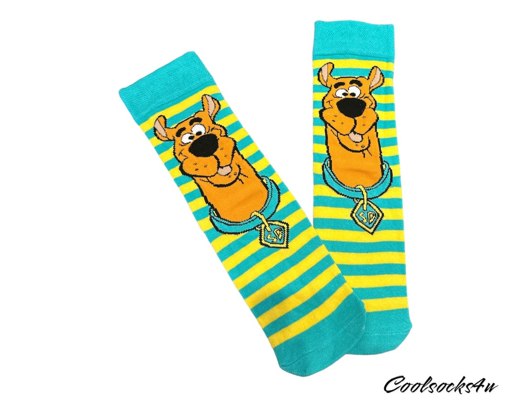 Retro Cartoon Dog Crew Socks Fun Colorful Novelty Gift - Etsy
