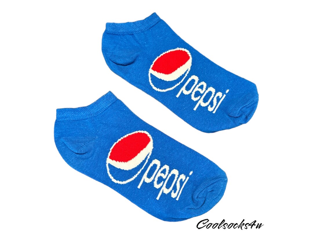 Pepsi Logo Ankle Socks: Blue Cotton Novelty Socks - Etsy