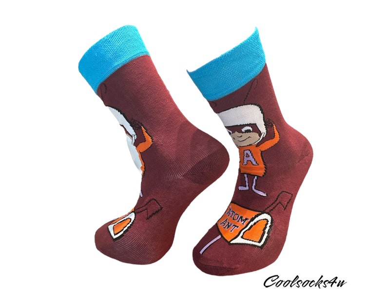 Atom Ant Cartoon Character Socks Fun & Colorful Crew Socks - Etsy
