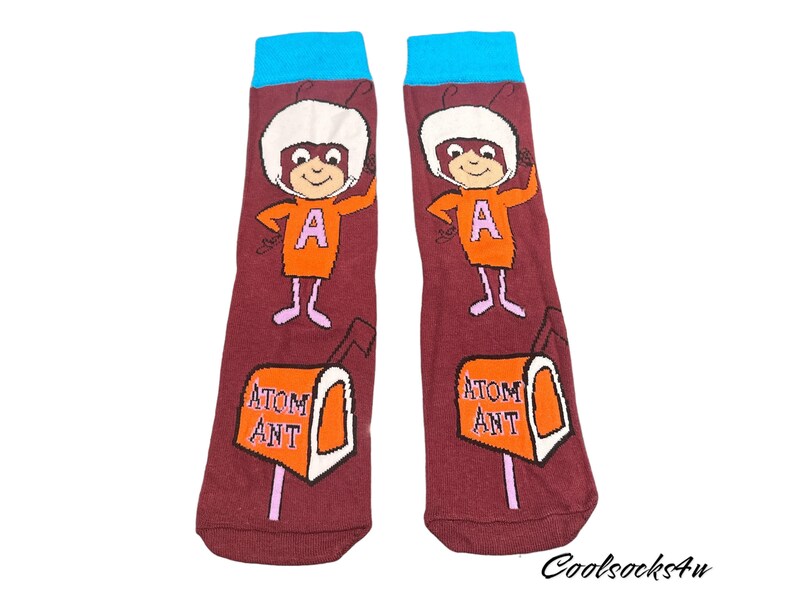 Atom Ant Cartoon Character Socks Fun & Colorful Crew Socks - Etsy