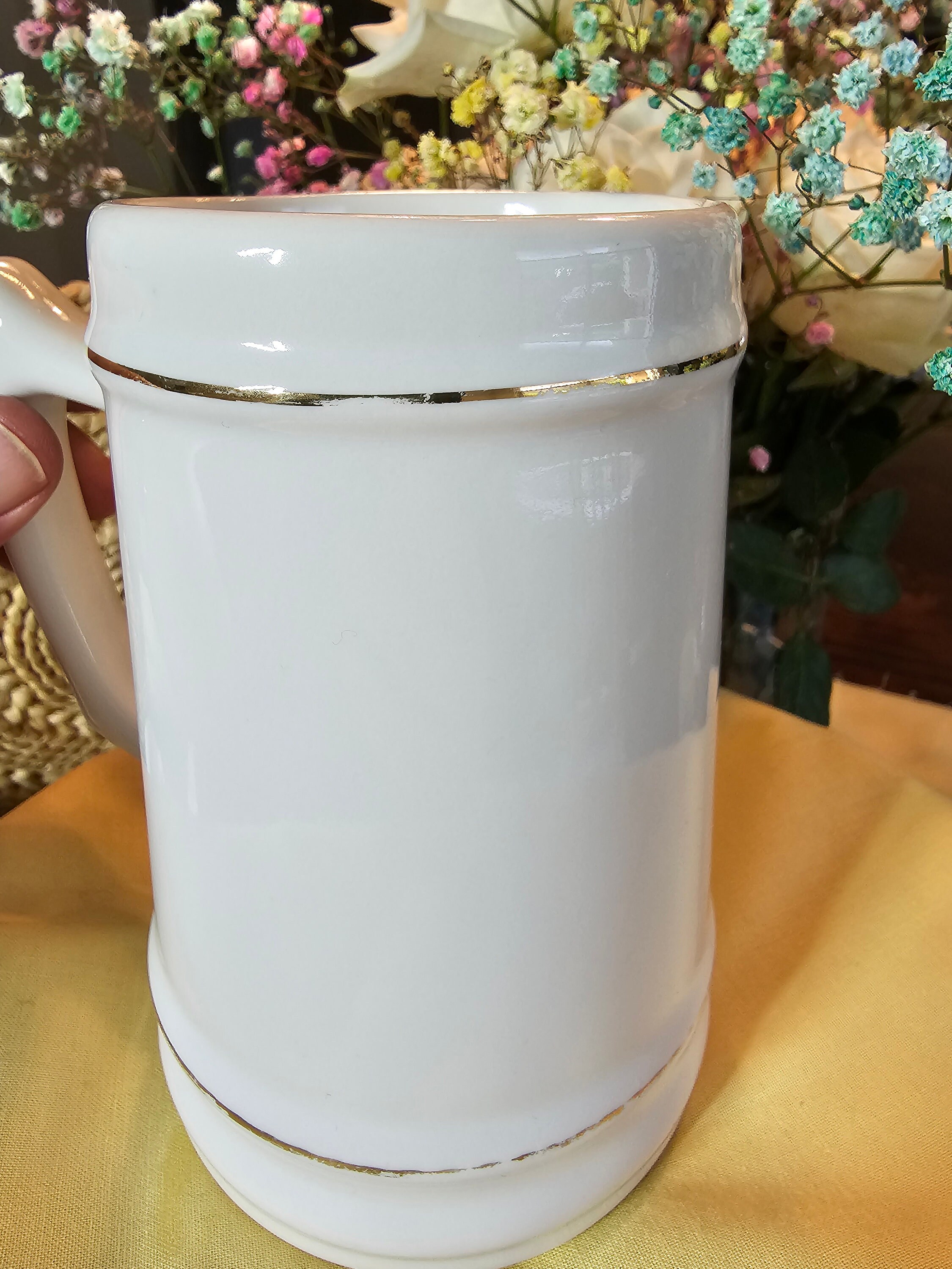 Vintage Early 1970's Schlitz Beer Mug With Upward Angled Fin Handle ...