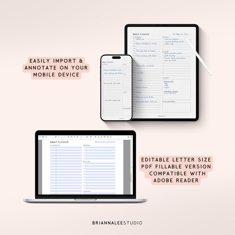 Printable Goodnotes Onenote Daily Planner Printable PDF 24 - Etsy