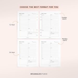 Printable Hourly Daily Planner PDF, Onenote Good Notes Planner, Day per ...