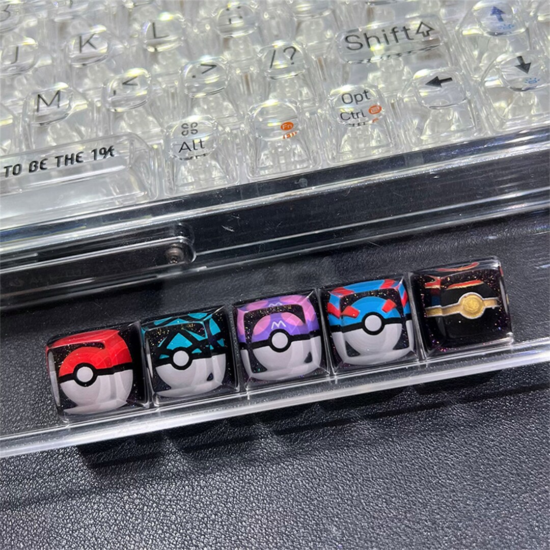 Pokeball,pokemon,keycap Set,cute Keycaps,keycaps Anime,resin Keycap ...