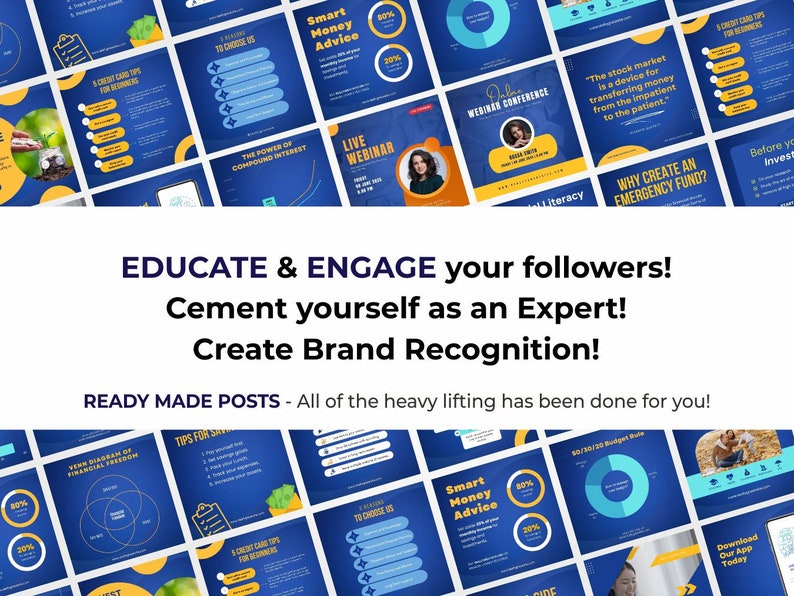 Financial Advisor Instagram Templates. Finance Posts and Stories Canva ...