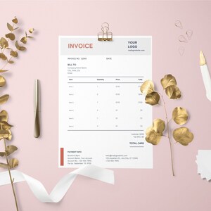 Invoice Template Editable With Logo, Small Business Template ...